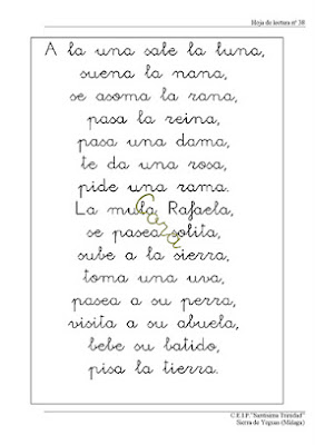 UNA VENTANA A MI CLASE: FICHAS DE LECTURA DE LA LETRA R