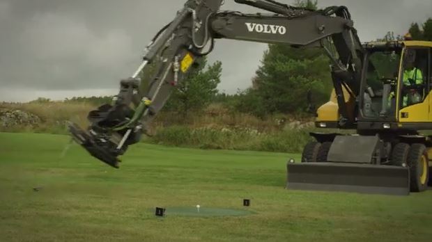 Video: Guy Hits Tee Shot With An Excavator. Worth A Watch ...