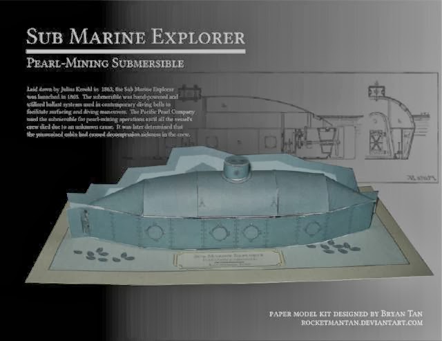Papercraft Sub Marine Explorer Steampunk ~ Papercraftsparati | Todos ...