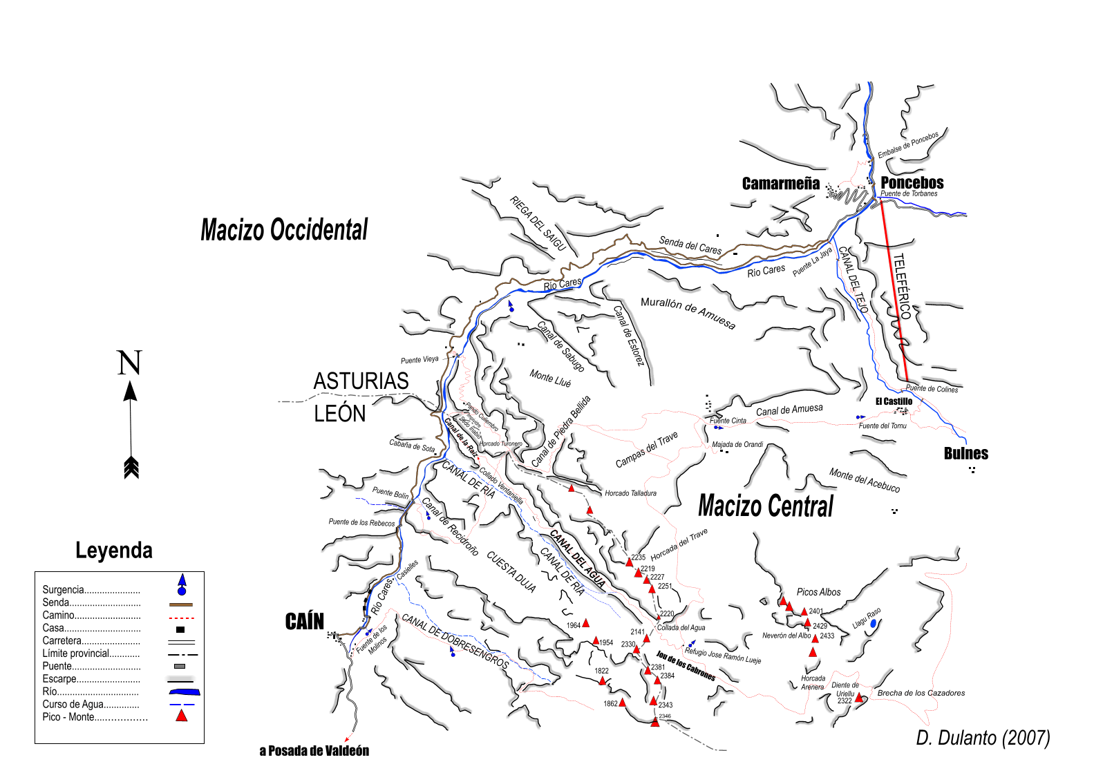 descendedor: DERRUMBE EN LA RUTA DEL CARES. (Asturias-León)