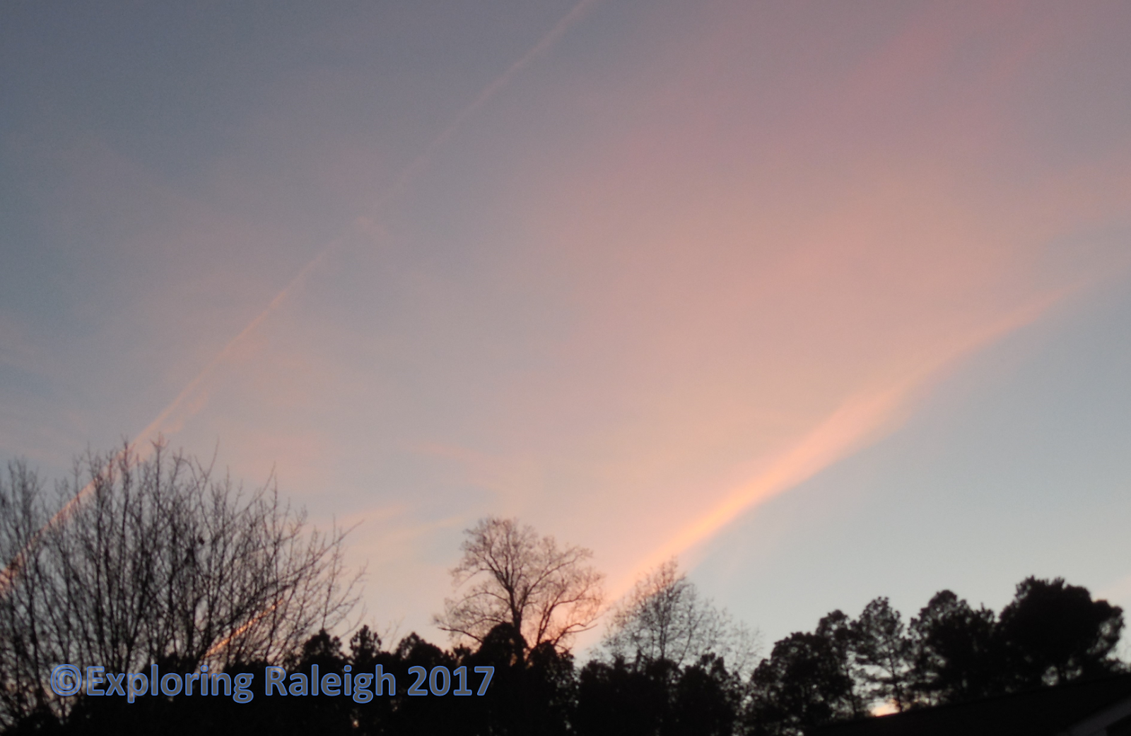 Raleigh Daily Photo: Sunset with stripes