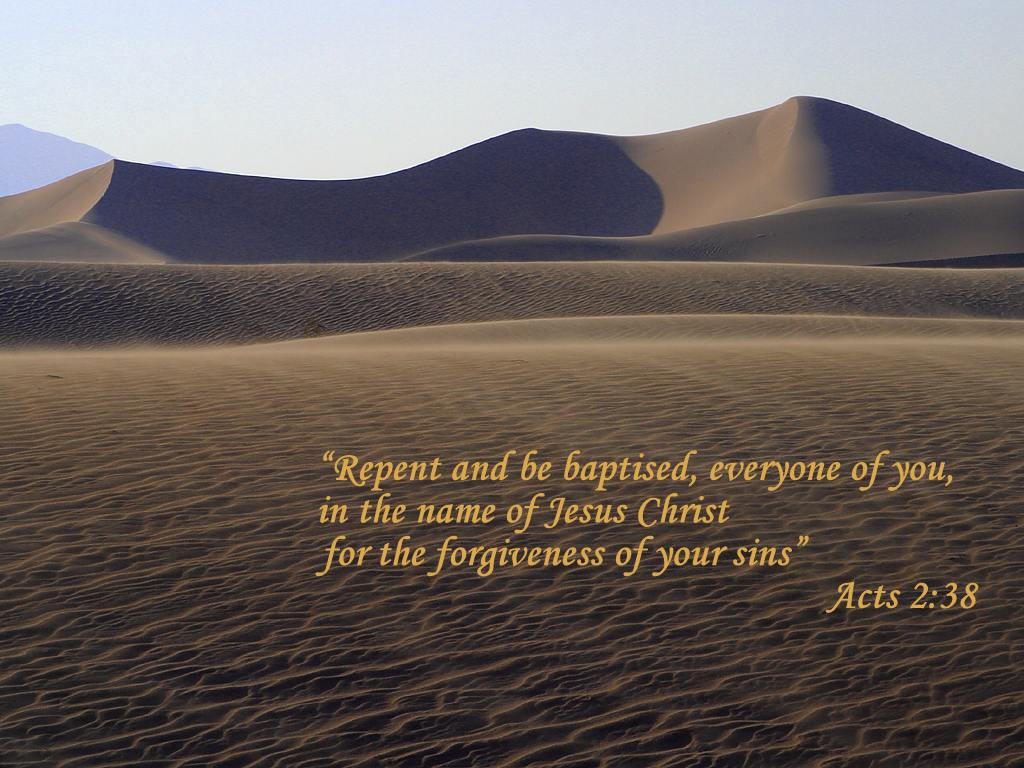 Believe Repent and be Baptized | Acts 2:38 Bible Verse | Free Christian ...