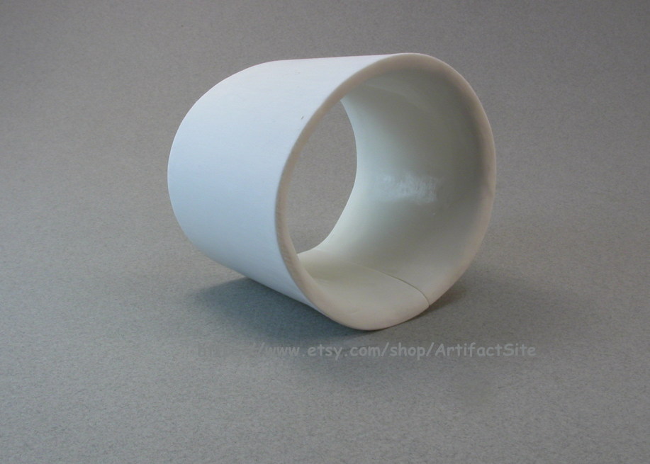 Knots and fiber bracelets: thick bone bracelet PVC cuff bracelet ...