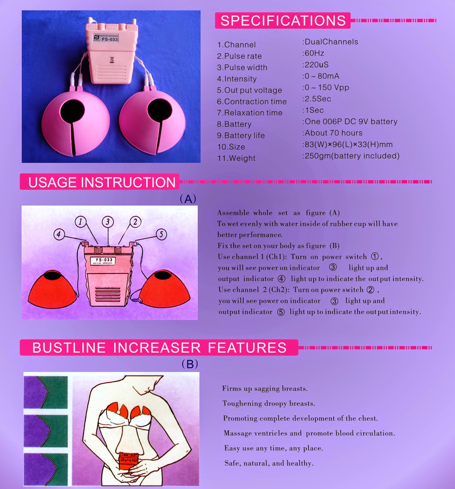 Bustline increaser FS-033