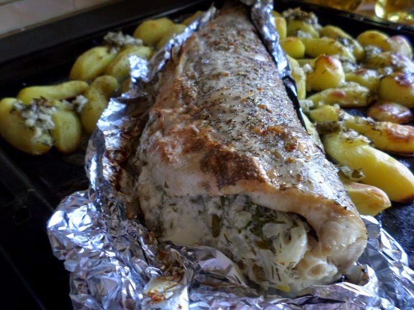 Stuffed Pike Baked In Foil Recipe ~ Food Network Recipes