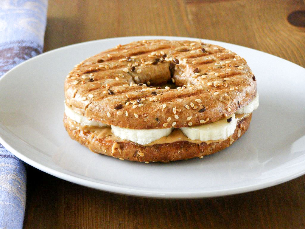 maple•spice: Vegan Butter Grilled Bagel Toasties