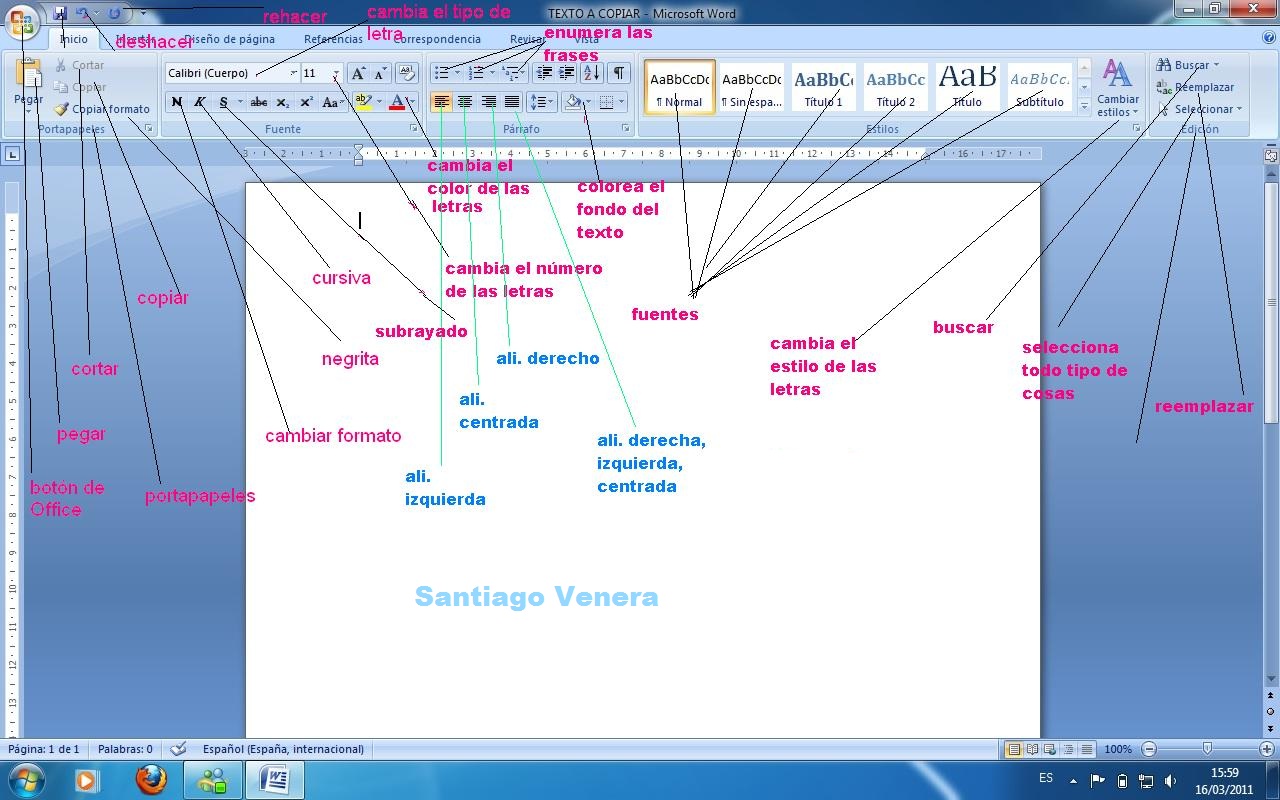 UTILIDADES DE WORD: Partes de Word