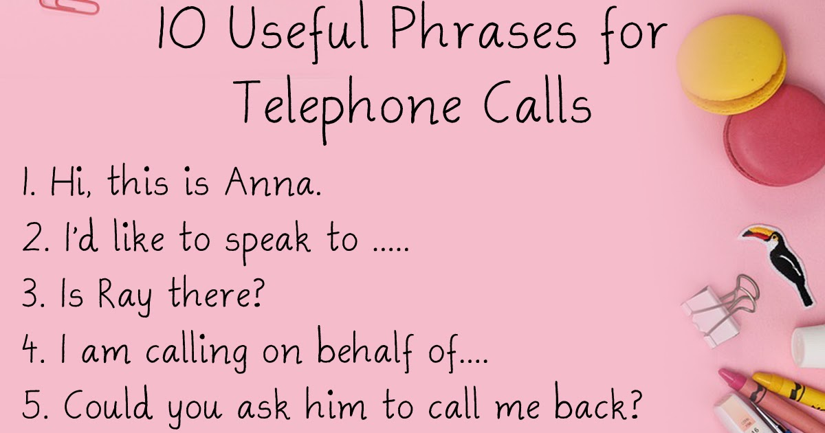 Beez Vita: 10 Useful Phrases for Telephone Calls