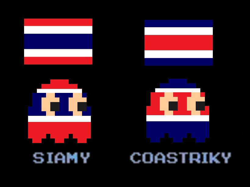 The Voice of Vexillology, Flags & Heraldry: Pac-Man Ghosts from Costa ...