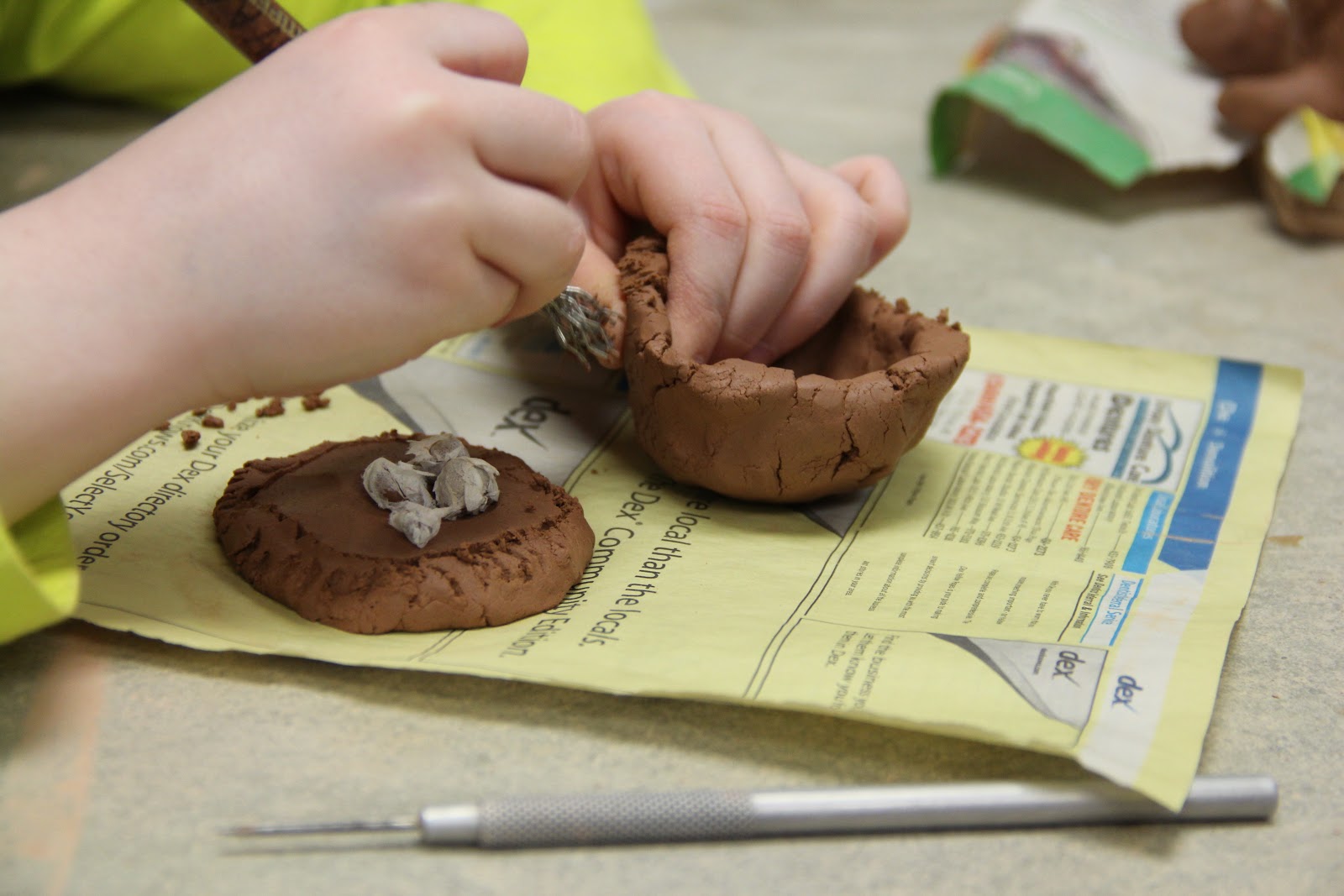 Rachel Dorn Ceramic Sculpture: Second Grade Clay Rattle Project