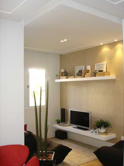 Mistura do Lar: Gesso , acabamento no teto.