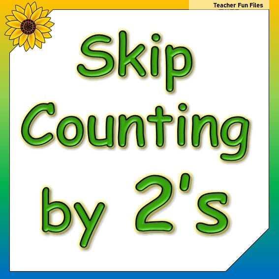 Teacher Fun Files: Skip Counting by 2s Flashcards