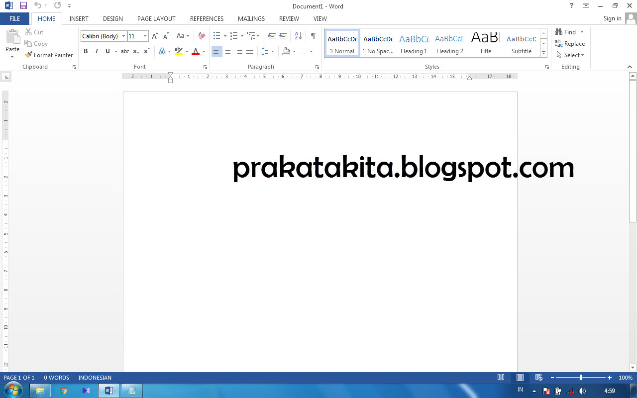 Cara Membuat Dokumen Baru Pada Ms Word 2013