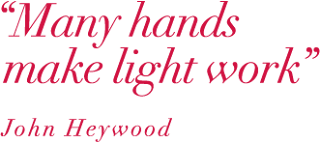 TRUSTWORTHY SAYINGS: Many hands make light work - Church work day this ...