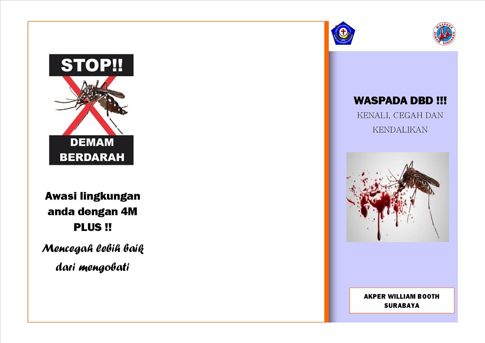 Kreatifitas Tanpa Batas: Contoh leaflet DBD dengan pencegahan 4M Plus