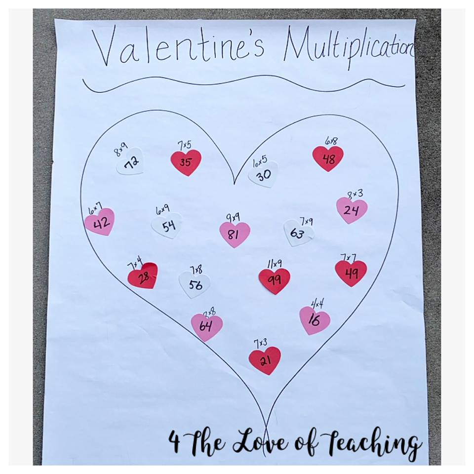 Valentine's Multiplication Review - For the Love of Teaching