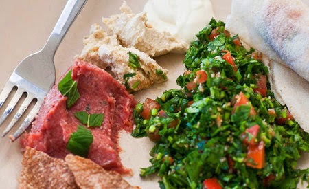 Raw minced lamb with burghul and spices (kibbeh nayeh) recipe ...