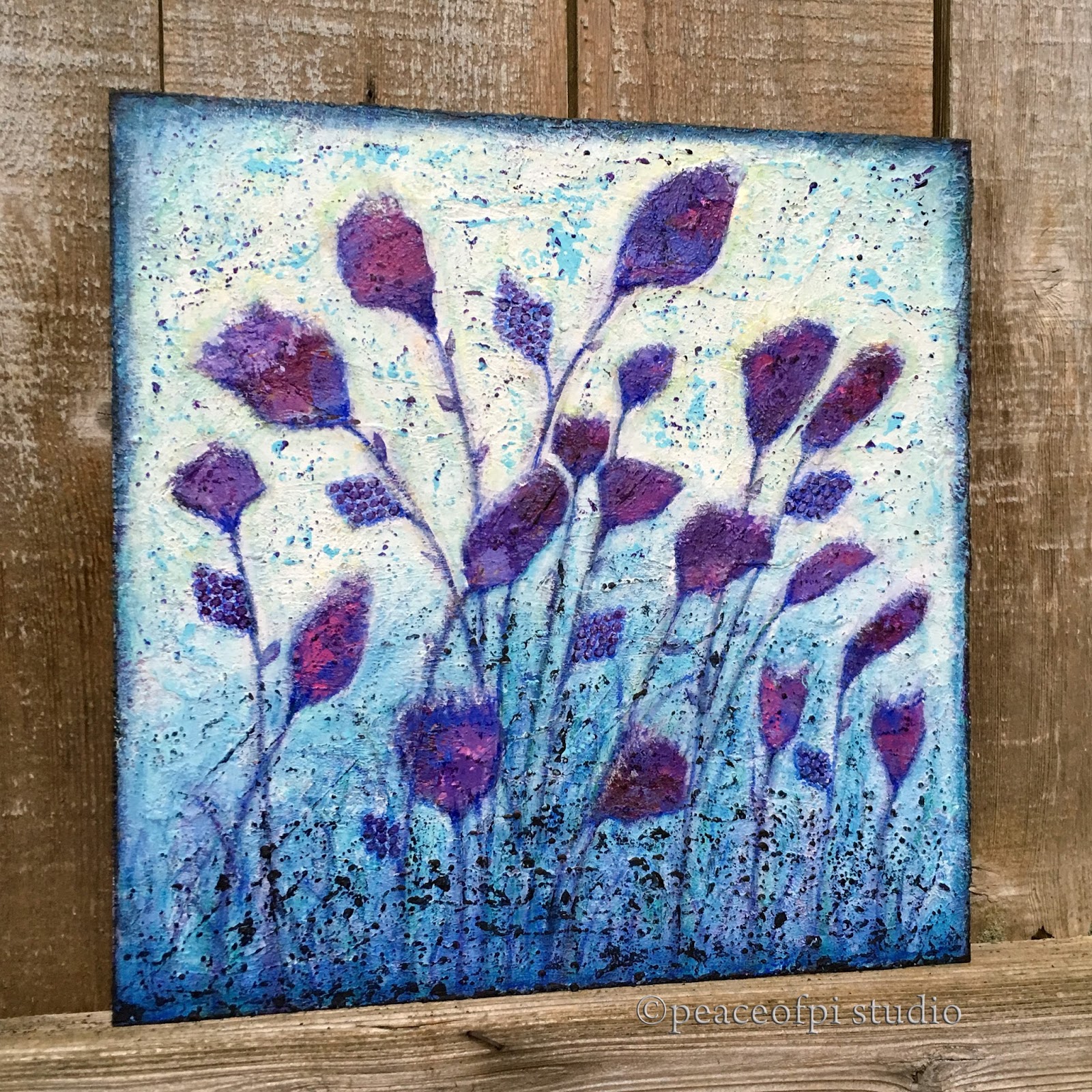 peaceofpi studio: Abstract Floral Wildflower Paintings