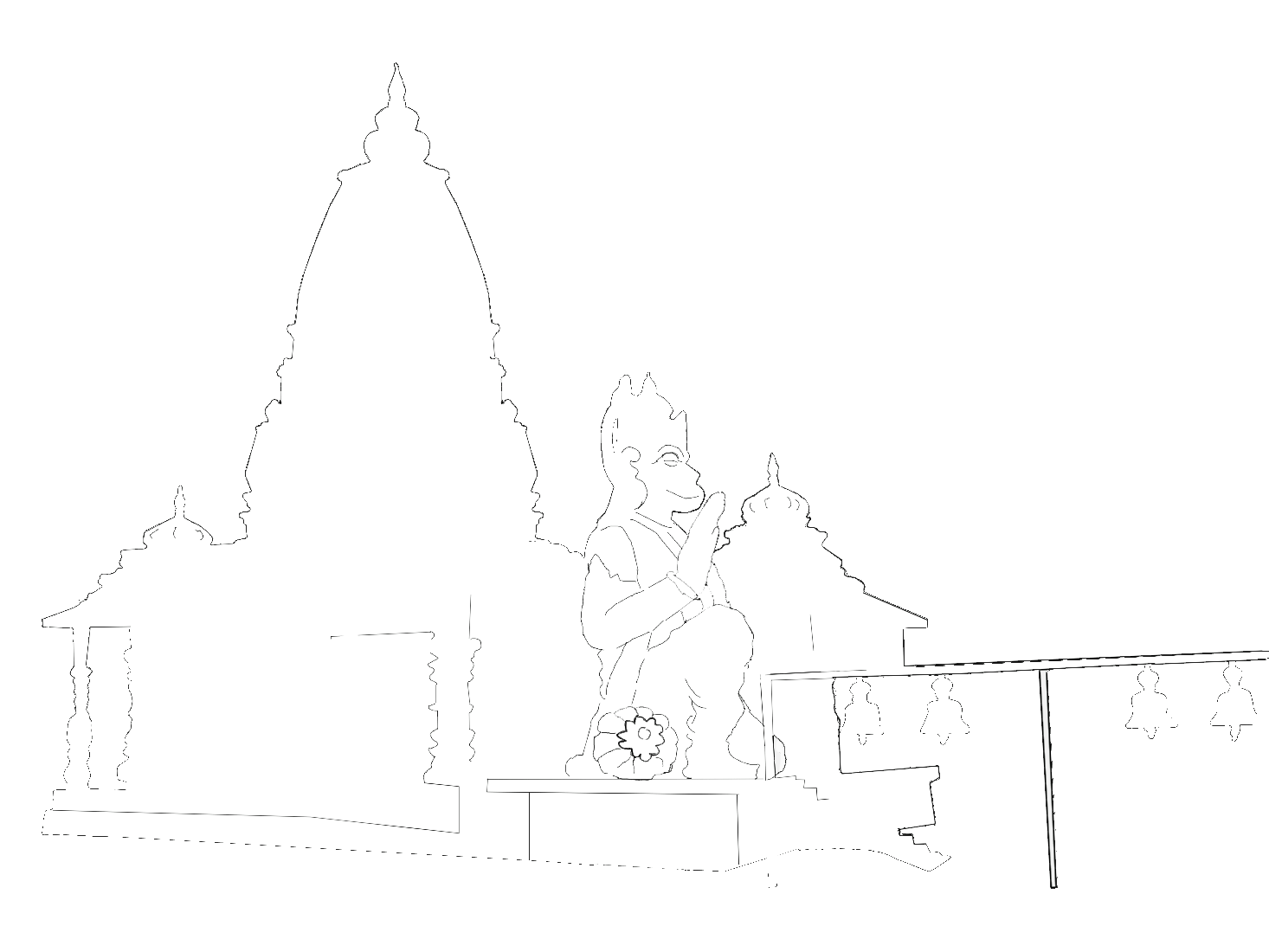 Stock Pictures: Temple Outlines and Sketches
