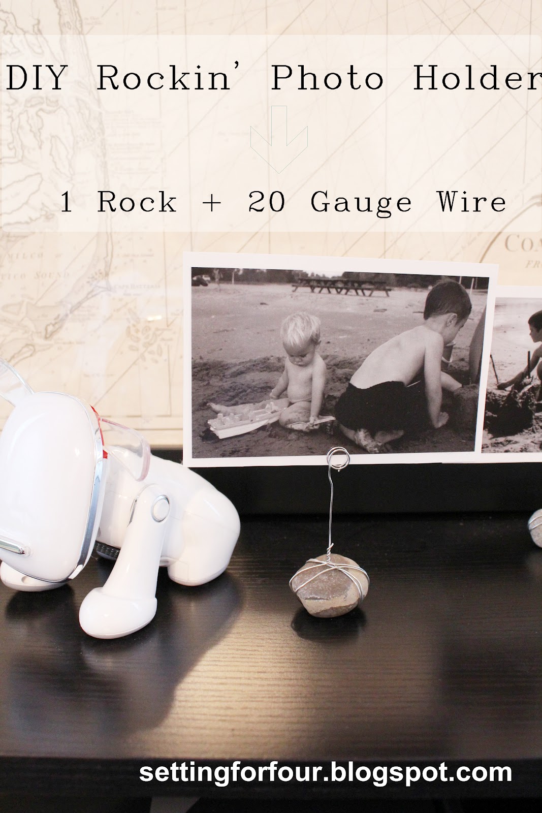 Make this Fun Craft: DIY Rockin' Photo Holder - Setting For Four Interiors