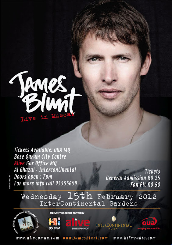 Emma Vinyard 5794: Ancillary Task Research: James Blunt Tour Poster