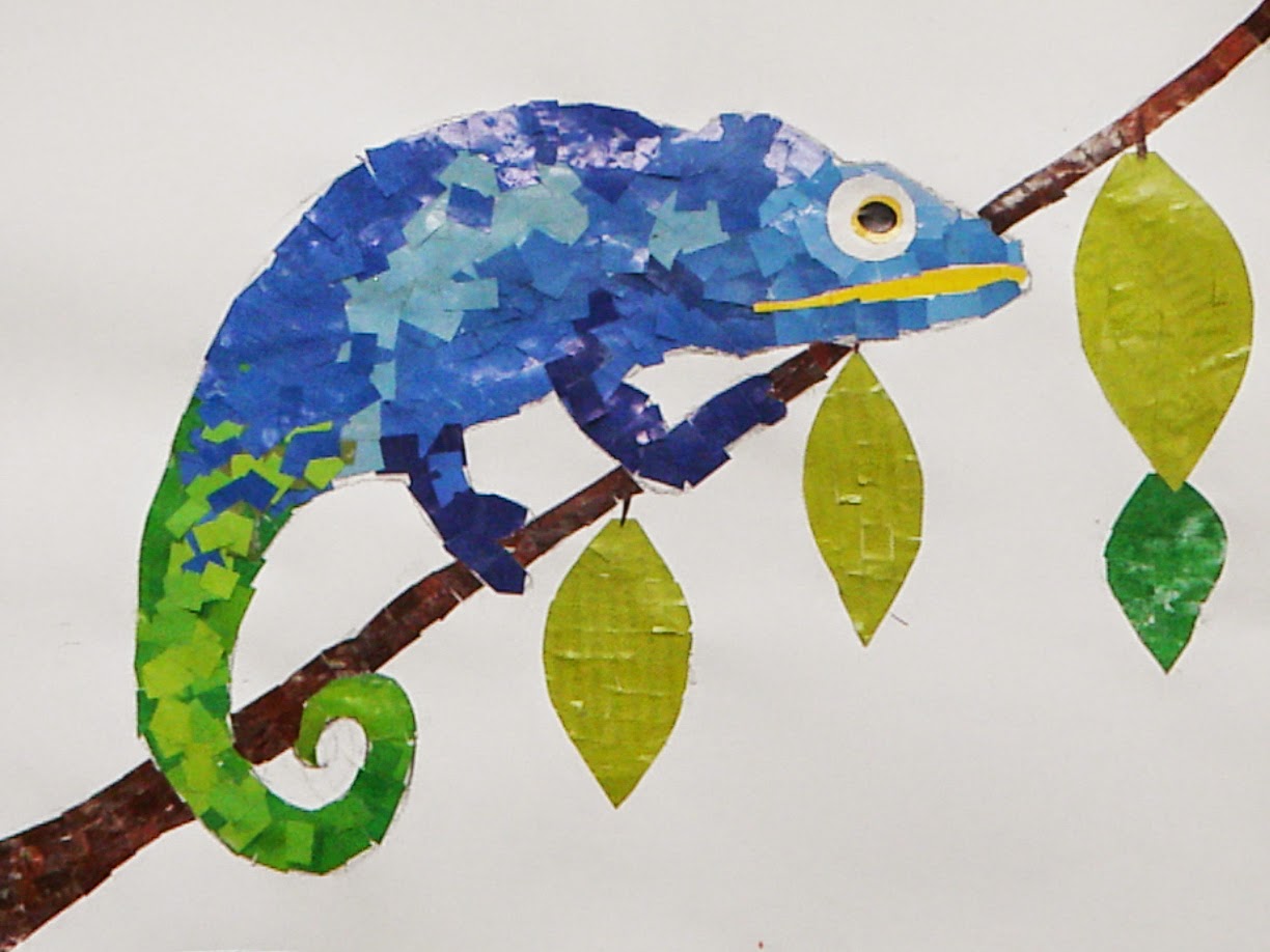 Jerdee's Art Classes: Animals in Art: Magazine Mosaics