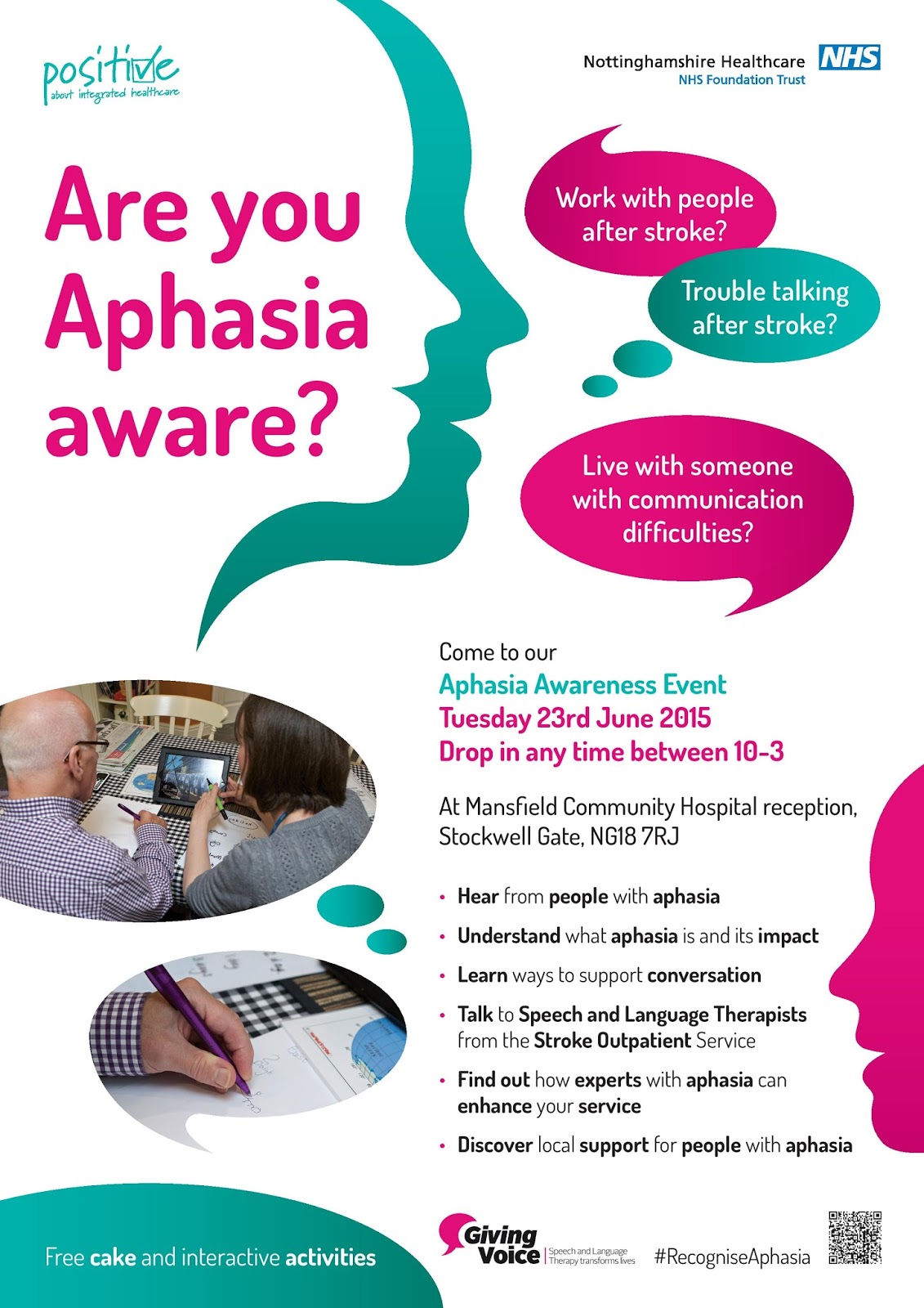 Talking about speech and language: Recognise Aphasia