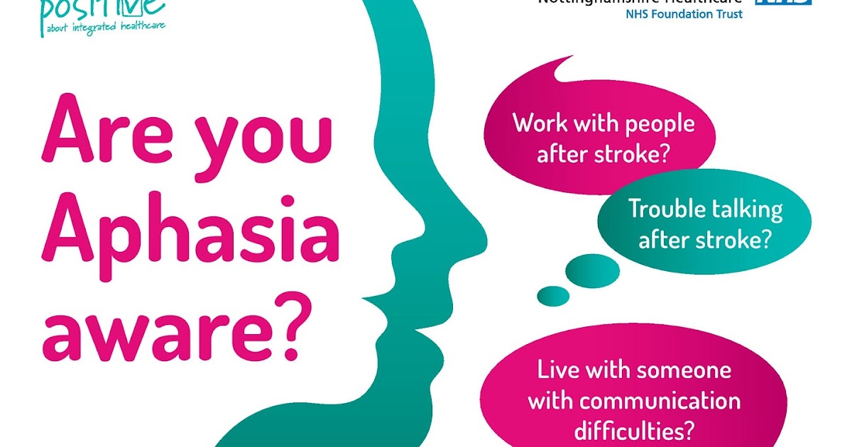 Talking about speech and language: Recognise Aphasia