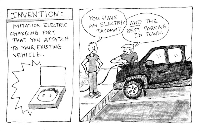 Hillary Boone Cartoons: Invention for Electrification of the Grid