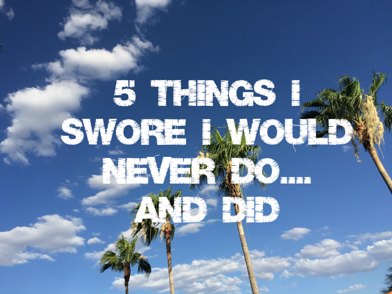 Sometimes Photojenik: 5 Things I Swore I Would Never Do... and Did.