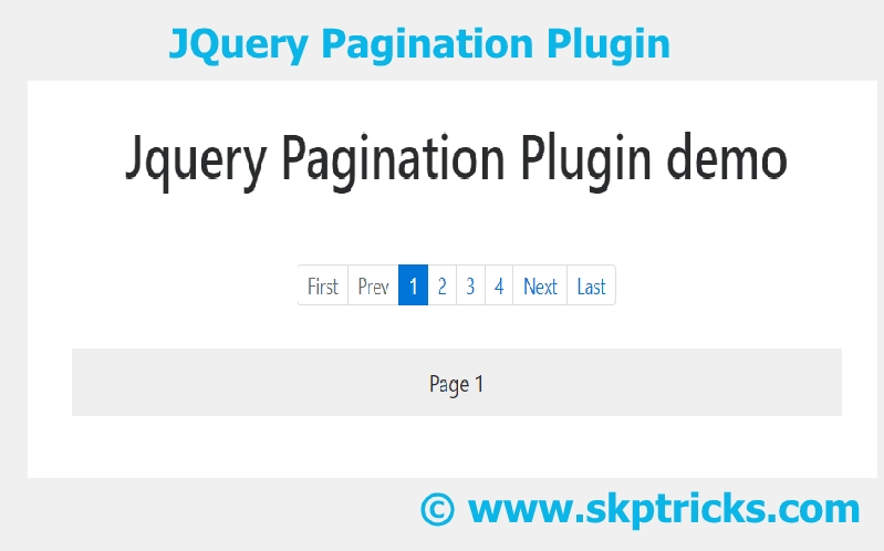 Jquery Pagination Plugin Skptricks