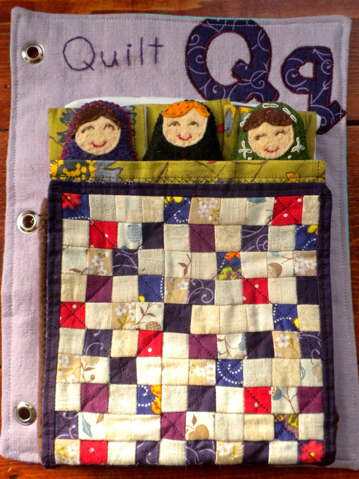 The Adventures of Six Hobbits: Alphabet Quiet Book: Q is for Quilt