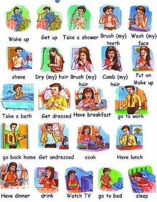 Learning English : DAILY ROUTINES / ACTIVITIES