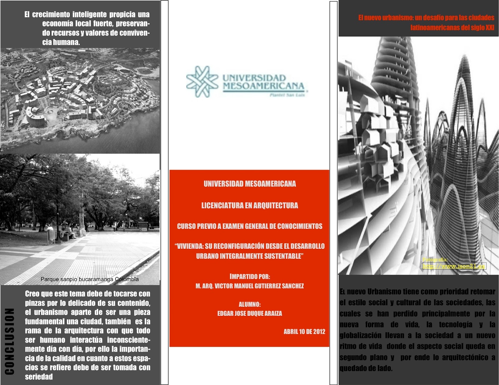 Curso de Titulación Mesoamericana: Nuevo Urbanismo y Feria de la ...