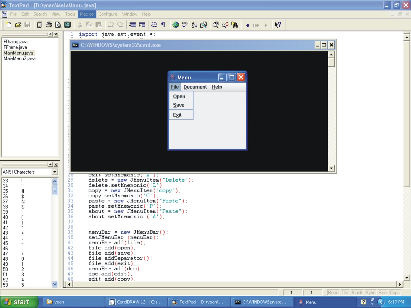 Bahasa Program Java: JMENU Bahasa Program Java: JMENU