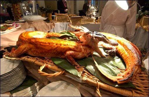 Crazy Foods: Exotic Food: Roasted Crocodile