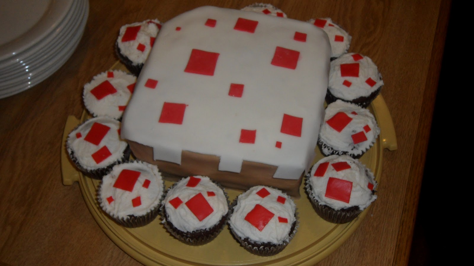 The Neon Apron: Minecraft Cake