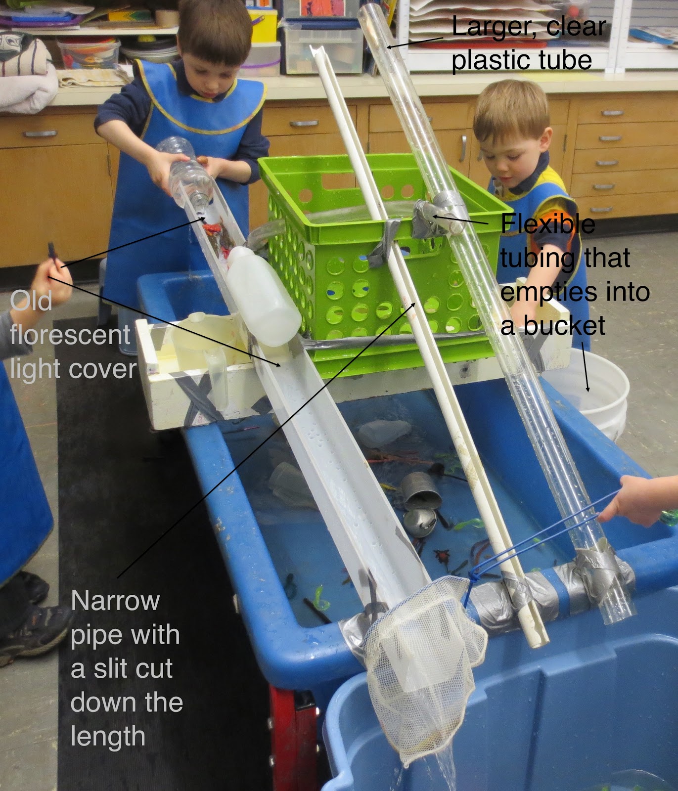 SAND AND WATER TABLES: WORM SLIDE - THE CHILDREN'S TURN