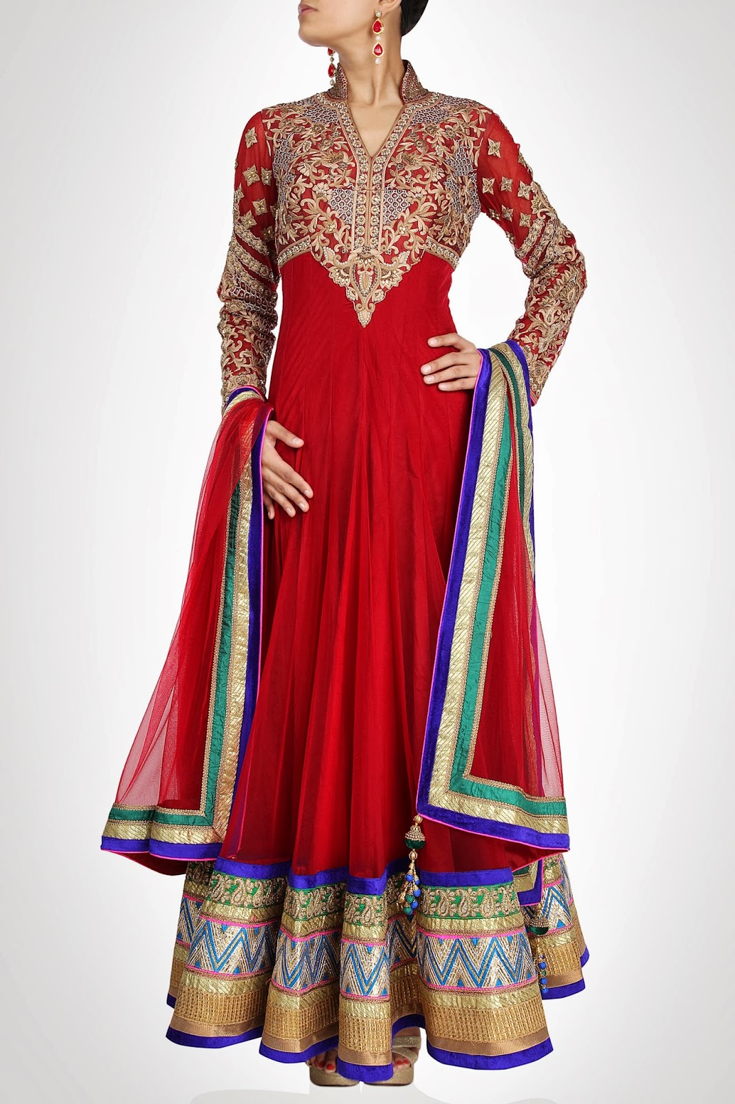 Wedding Long Anarkali Frock Dresses by Designer Rimple & Harpreet ...