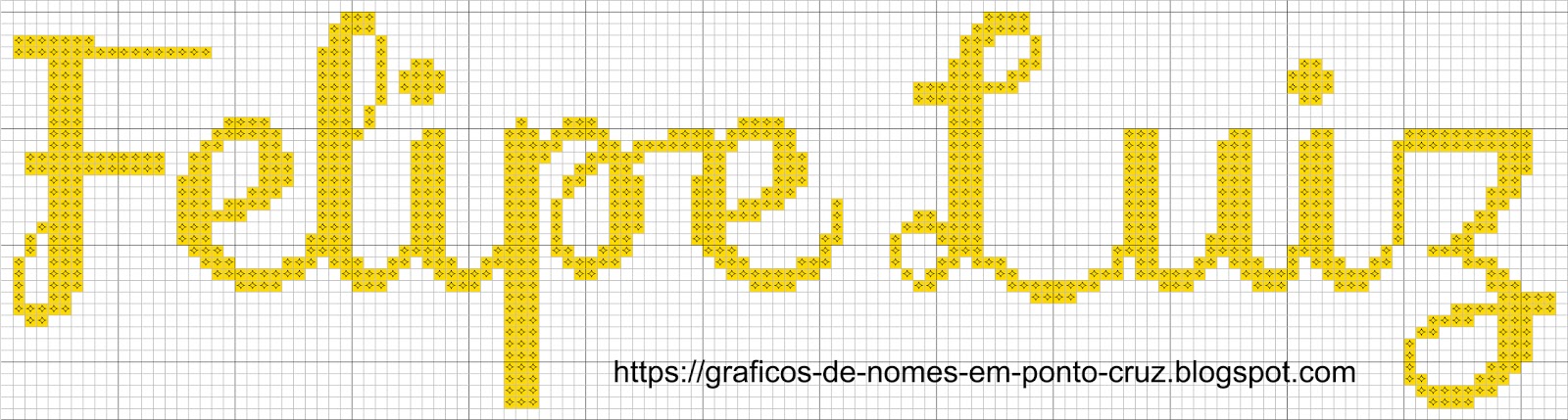 Gráficos de Nomes em Ponto Cruz: Nomes com "F"