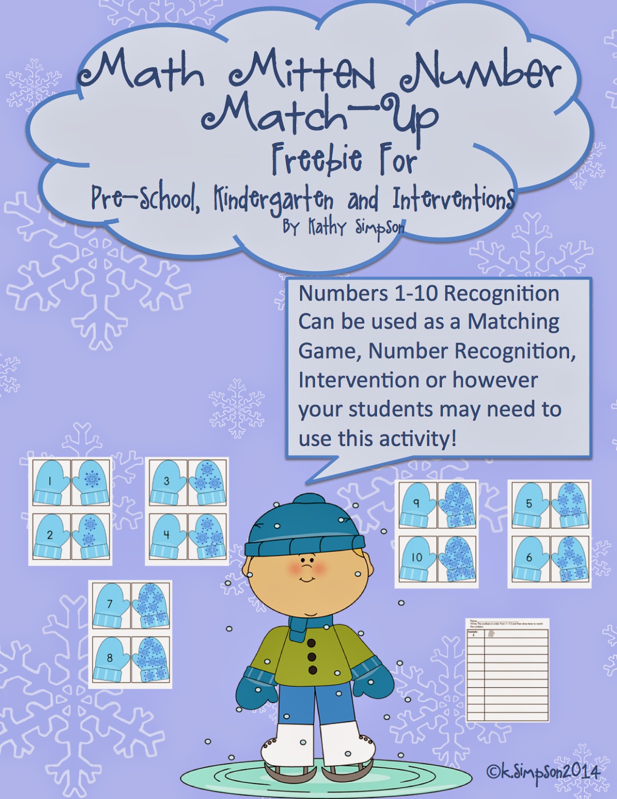 Teacher Tam's Educational Adventures: 11 FREE Winter Math Centers for ...