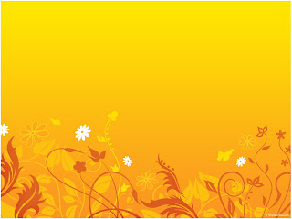 Orange Floral PPT Templates - PPT Backgrounds Templates