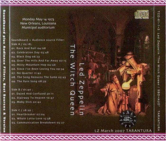 Led Zeppelin Bootlegs: Led Zeppelin - The Witch Queen (1973-05-14) 2007 ...