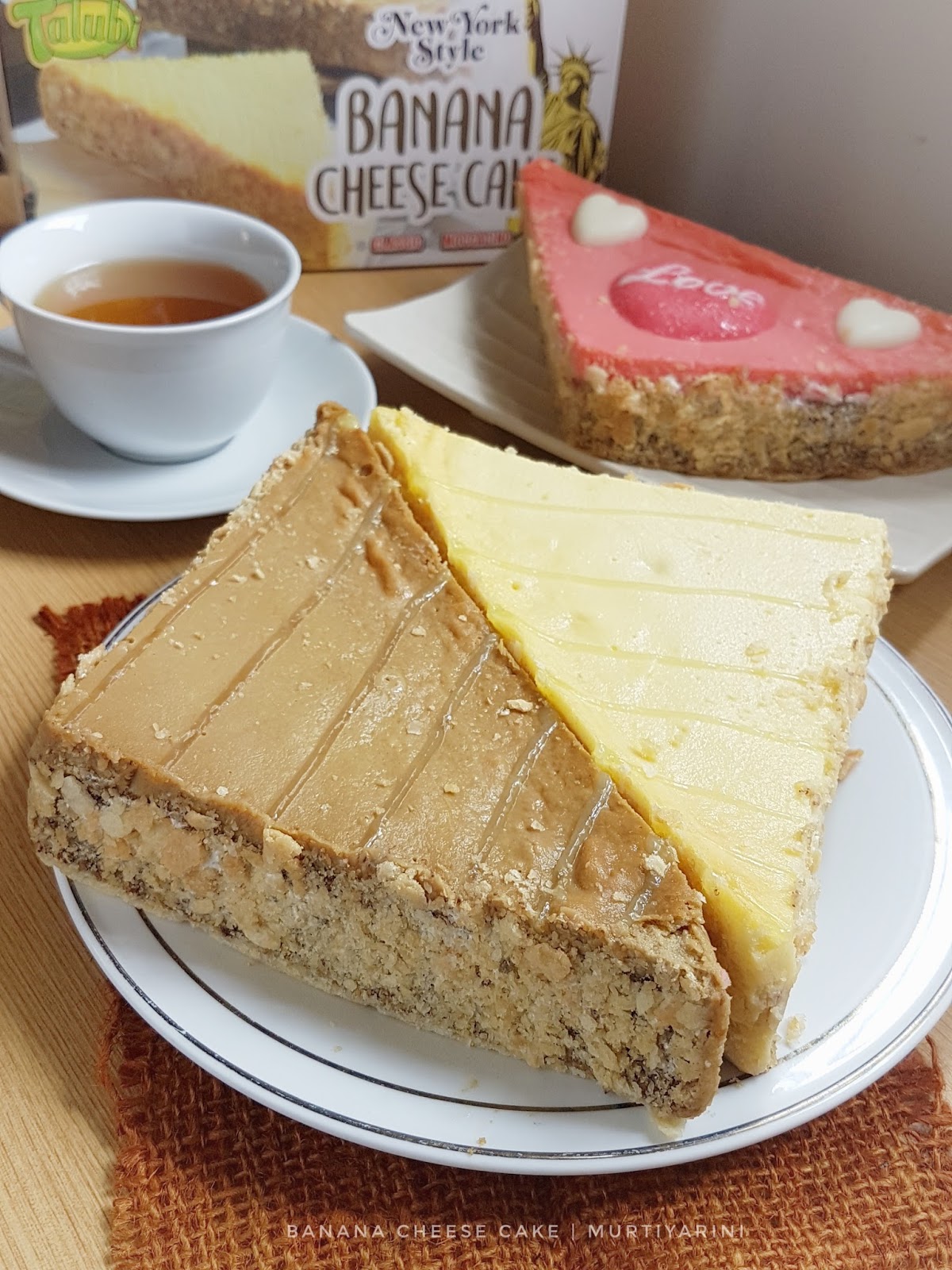 Cake Segitiga New York Style PREMIUM Banana Cheese Cake