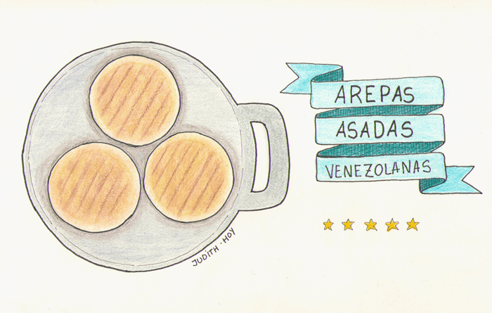 Arepas Asadas Venezolanas | Judith Hoy | Cocina e Ilustración