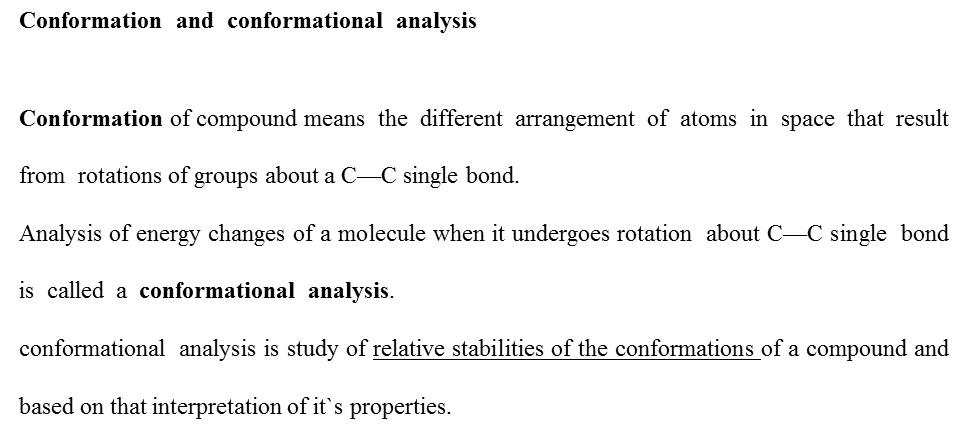 Sayad Imran`s Pharmaceutical Organic Chemistry: Conformation and ...