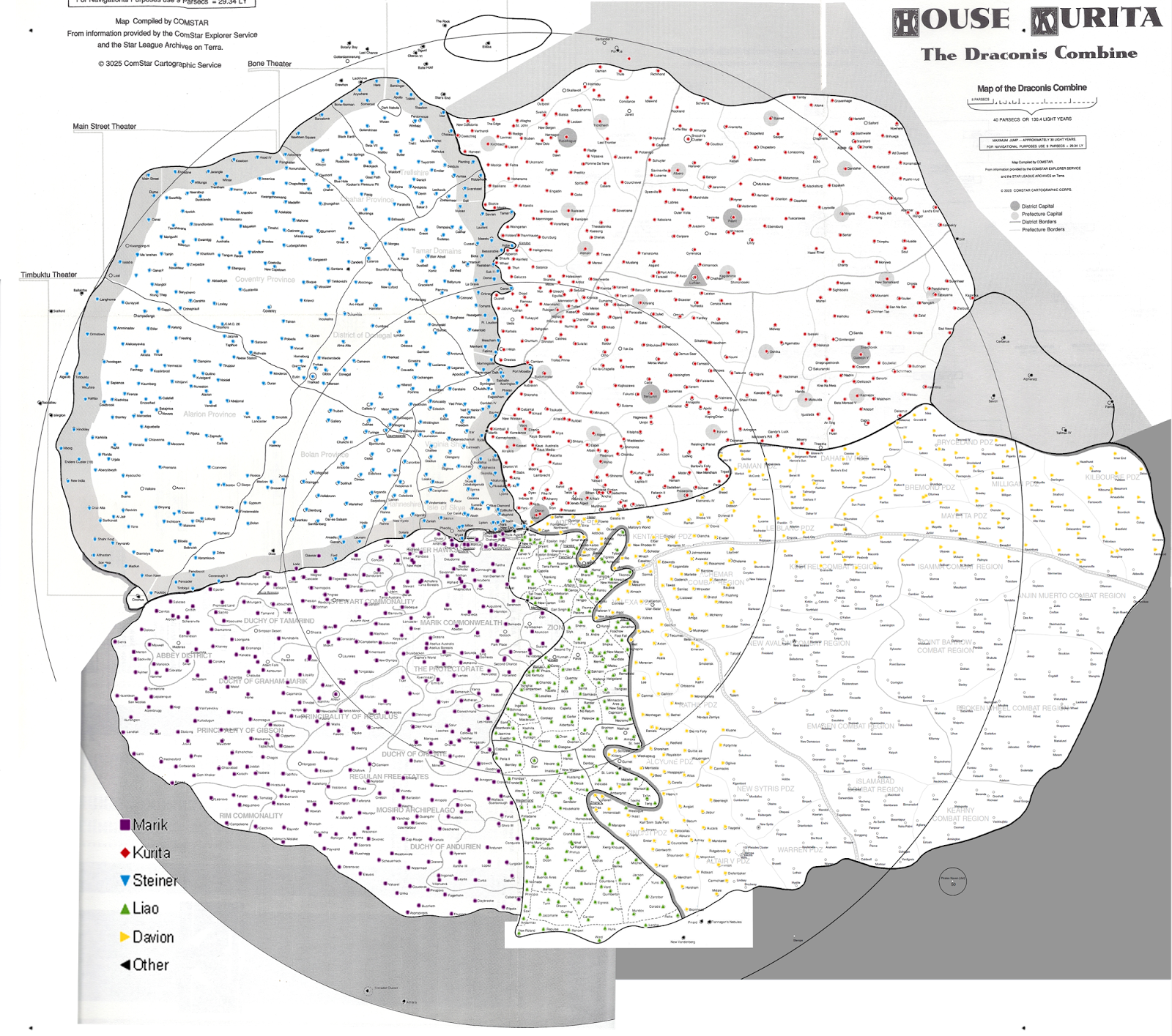 SkilTao's Gaming Blog: Inner Sphere 3025 Map (some progress)