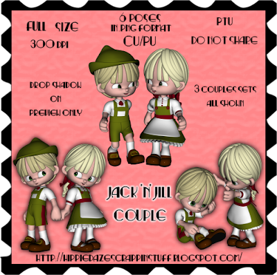 Hippiedaze Scrappin' Stuff: Jack n Jill Couple Gumdrop