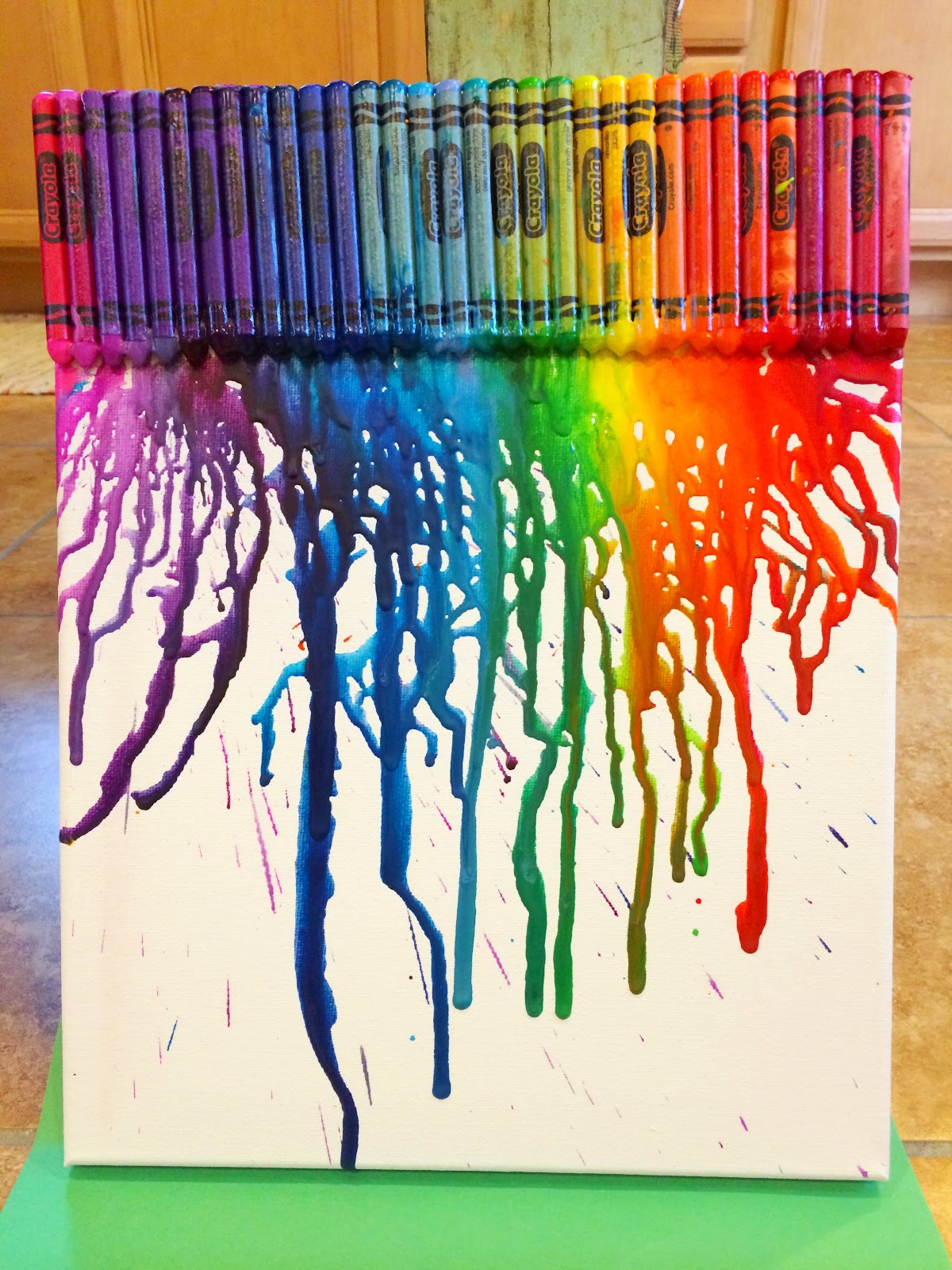 Our Beautifully Messy House : DIY Melted Crayon Art with Variations