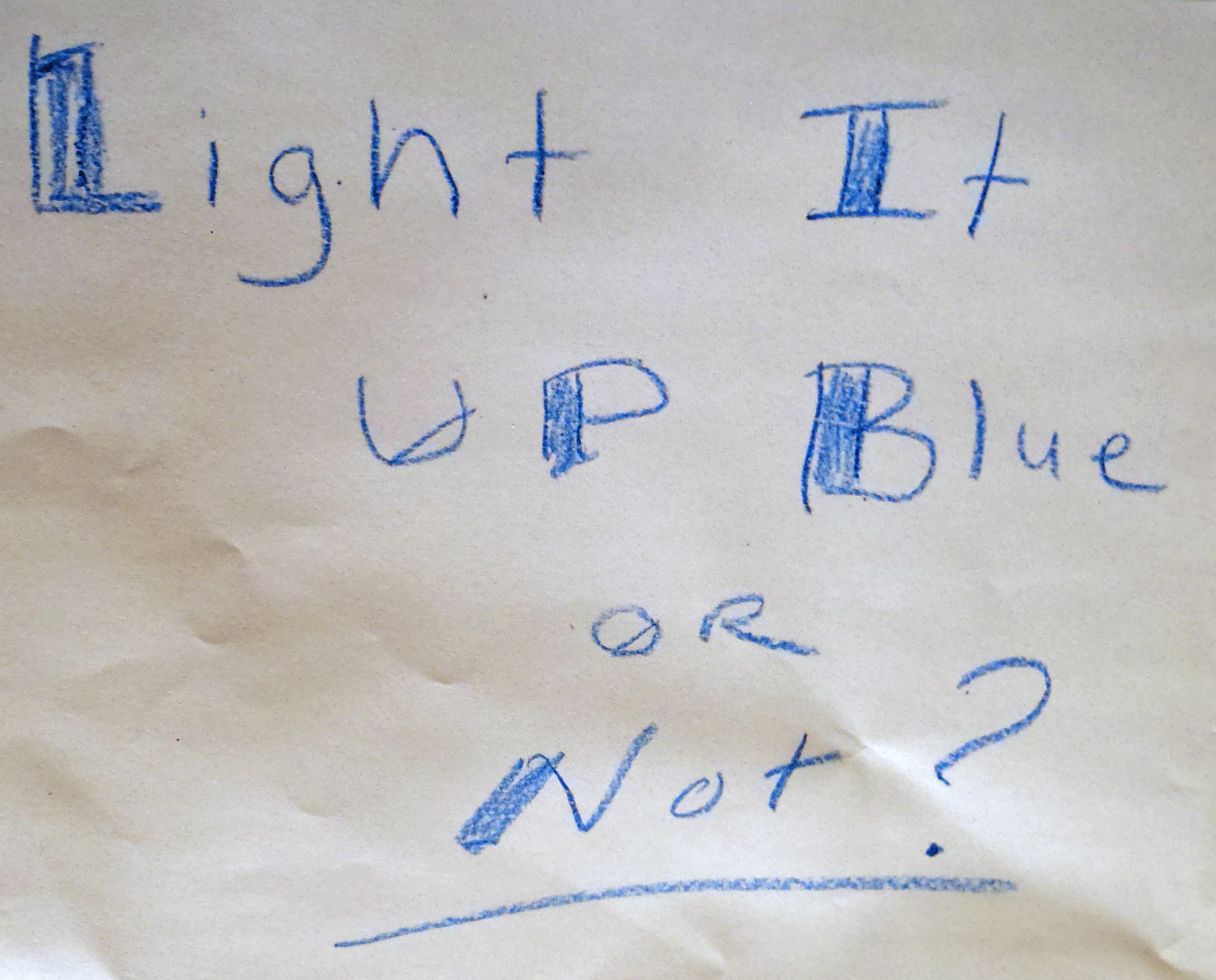 My View of the Honeypot: LIGHT it up BLUE or NOT